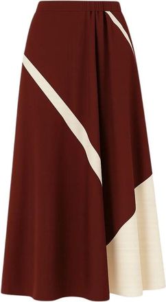 Alberta Ferretti Femme, Jupes, Brun, Taille: 42 FR Jupe Midi Imprim&eacute;e