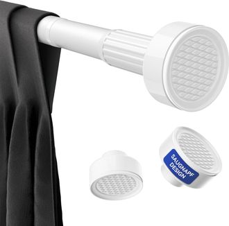 Vista Vorhangstange klemmstange 210-300cm Gardinenstange ohne Bohren 32 mm Durchmesser Wei&szlig;e Teleskopstange Ausziehbare Klemmstangen Gardinenstange Ausziehb