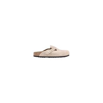 Birkenstock Femme, Chaussures, Beige, Taille: 36 EU Sabots en cuir su&eacute;d&eacute;