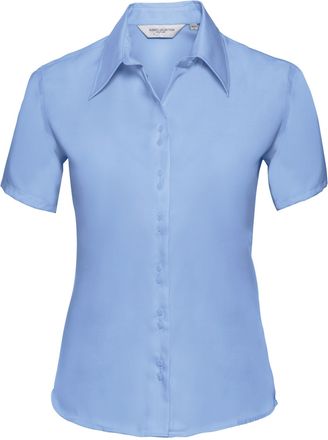 Russell Athletic Russell Collection Bluse, Kurzarm, b&uuml;gelfrei (Hellblau)