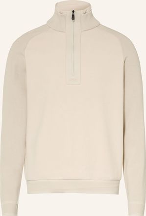 HUGO BOSS Troyer Teddy Im Materialmix beige