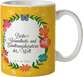 Mr. & Mrs. Panda Tasse Gesundheits- und Ernährungsberaterin - Geschenk, Bachelor, Kaffeetassen, Beruf, Designer Tasse, Kaffeetasse, Kaffeebecher