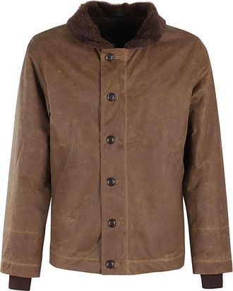 Manifattura Ceccarelli Baumwollbeschichtete Jacke - - Jackets - Herren - Braun - S