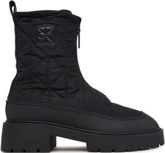 Calvin Klein Stiefeletten Chunky Zip Boot Mat Mix Aop Em HW0HW03205 Schwarz