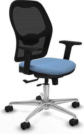 Piqueras y Crespo Computerstuhl mit 2D-Armen, h&ouml;henverstellbare Lendenwirbelst&uuml;tze, ausgestattet mit Syncro/Traslack und eingespritztem Schaum. R&auml;der 65 mm Nylon, Schwa