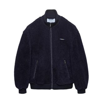 Prada Faux Fur & Shearling Jacke - - Jackets - Damen - Blau - XS