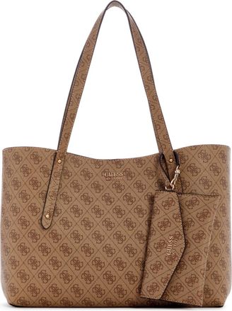 Guess Brenton Tote Latte Logo