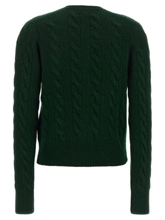 Polo Ralph Lauren Braided Wool-Cashmere Cardigan - Forest Green
