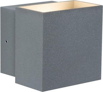 Paulmann Applique murale LED en saillie Cybo carr&eacute;e 2x3 W grise 1001x00 mm