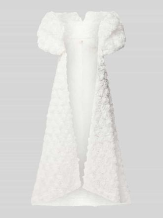 Luxuar Fashion Abendkleid mit Puff&auml;rmeln und floralen Applikationen