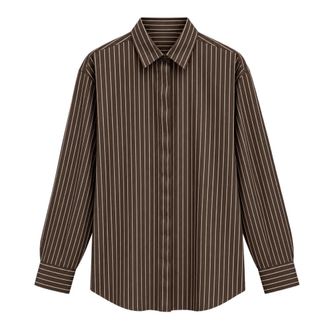 Mars&eacute;m Klassisches Langarmhemd - - Blouses & Shirts - Damen - Braun - XS