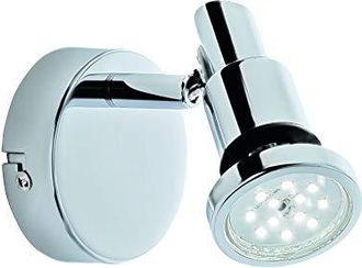 Briloner Briloner Leuchten - LED Spot, Wandspot, Badleuchte, Badlampe, IP44, Strahler dreh- und schwenkbar, 1x GU10, 4 Watt, 400 Lumen, 3.000 Kelvin, Chrom, 80