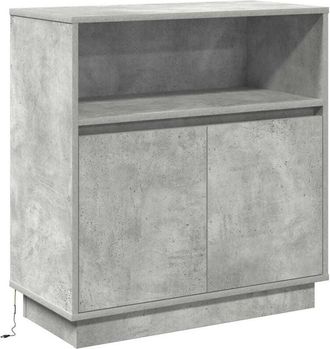 vidaXL Buffet avec led Gris béton 71 x 34.5 x 75 cm Bois dingénierie Vidaxl
