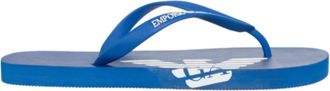Emporio Armani Unisex Bold Eagle Logo Flops Flip-Flop, ROYAL+White, 43
