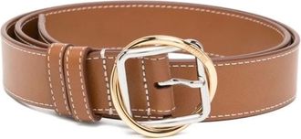 Jacquemus unisex, Accessoires, Brun, Taille: 75 CM Marron boucle argent trous ceinture