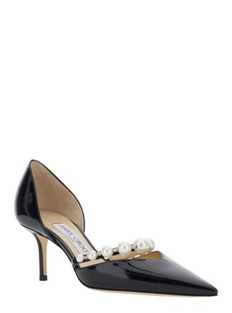 Jimmy Choo London Womens Pumps Aurelie Black Leather Calf