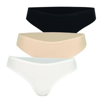 Ath&eacute;na Lot de 3 Slips Femme Ecopack Micro - Confort et Naturalit&eacute; du Coton Stretch Ultra Doux - Label Oeko-TEX Standard 100