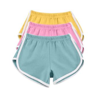 Generic Lot de 3 shorts d&eacute;t&eacute; pour femme - Short de sport - Short de sport respirant - Short dentra&icirc;nement l&eacute;ger - Pantalon de sport &eacute;lastique - Pantalon de sp