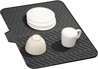 Generic Large Silicone Drying Mat, Silicone Dish Mat with Drain Lip, Waterproof Dish Drying Mat, Non-Slip Dish Drying Mast, Heat-Resistant Dish Mats, Kitchen 