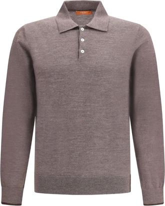 Cruna polo en maille à manches longues - Gris