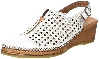 Manitu Slings pour Femme Sandale, Blanc, 36 EU