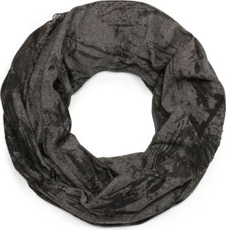 styleBREAKER Schlauchschal Gemusterter Loop Schal im Destroyed used Look
