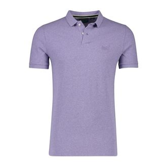 Superdry Lila Poloshirt mit kurzen &Auml;rmeln - - Tops - Herren - Lila - S