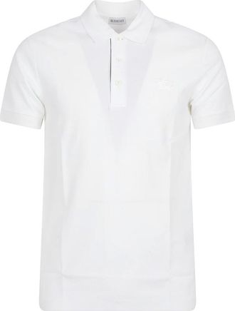 Burberry Homme, Tops, Blanc, Taille: XL EKD Cotton Polo