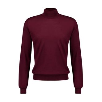 Boglioli Burgunder Woll Rollkragenpullover - - Knitwear - Herren - Rot - 2XL