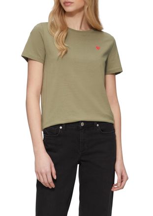 QS by s.Oliver Jerseyshirt mit Herz-Stickerei