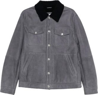 Brunello Cucinelli Homme, Vestes, Bleu, Taille: L Veste en Jean Shearling Bleue