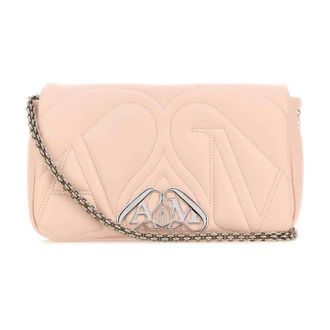 Alexander McQueen Kleine Rosa Leder Seal Schultertasche - - Bags - Damen - Rosa - ONE SIZE