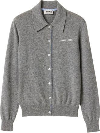 Miu Miu cardigan en cachemire - Gris