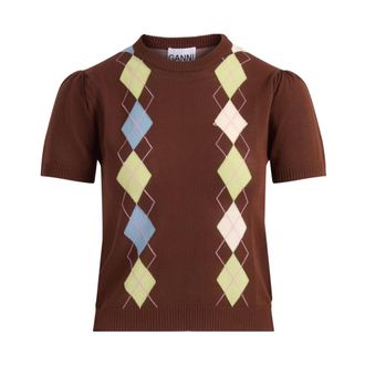 Ganni T-Shirts - - Tops - Damen - Braun - XS