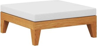 vidaXL Vidaxl - Modular-Fußhocker mit Cremeweißen Kissen Akazie Massivholz