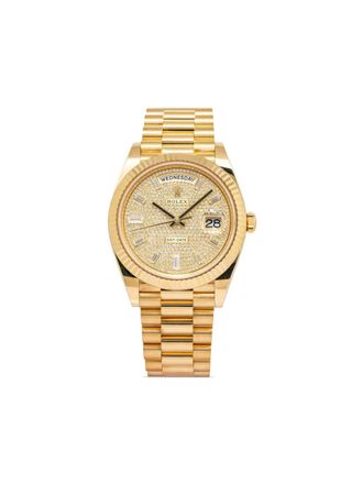 Rolex montre Day-Date 40 mm pre-owned - Or
