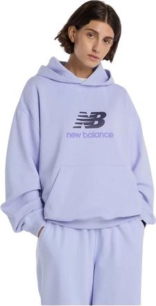 New Balance Femme, Sport, Bleu, Taille: 36 FR Athletics French Terry Logo Sweat &agrave; capuche