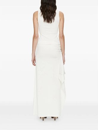 CHRISTOPHER ESBER Asymmetric Hem Skirt - White