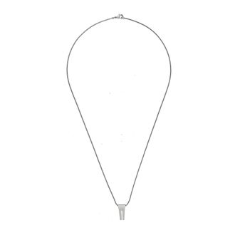 Rick Owens Femme, Accessoires, Gris, Taille: ONE Size Mini Collier Breloque Coffre