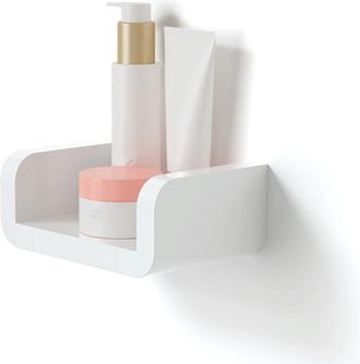 NUOBESTY Veemoon Wandregal Badezimmer Organizer aus Robustem Material mit Seifen und Kosmetikablage Einfache Wandmontage ohne Bohren f&uuml;r Dusche und Glatte Ober