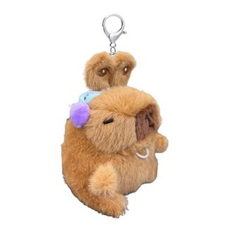Generico Porte-cl&eacute;s pour femme - Pendentif interactif et sac &agrave; main - Pendentif pour sac &agrave; dos en forme de Capibara en peluche - Pour femmes, hommes, adolescen