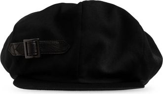 Yohji Yamamoto Casquette 8 panneaux en gabardine de laine - Homme - Accessoires - Noir - Taille: XL