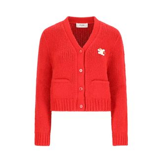 Celine Cardigan aus Kaschmir und Seide - - Knitwear - Damen - Rot - S
