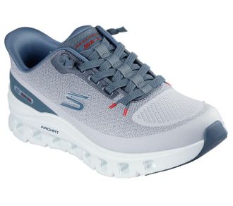 Skechers Arch Fit Glide-Step Pro Herren-Sneaker, Grau/Blau, Gr&ouml;&szlig;e 47
