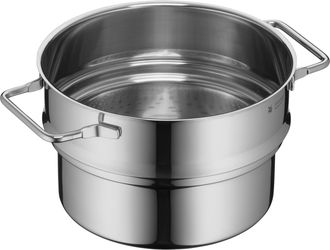 WMF Gemüse-/ Kartoffeldämpfer 20 cm, Dampfgarer Einsatz für Topf, Siebeinsatz für Töpfe, Cromargan Edelstahl 18/10 poliert, Dampfgareinsatz spülmaschineng