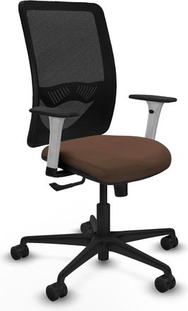 Piqueras y Crespo B&uuml;rostuhl Zulema mit wei&szlig;en und schwarzen Armlehnen, h&ouml;henverstellbare Lendenwirbelst&uuml;tze, ausgestattet mit Sincro 3 Positionen und Schneideschaum, Sc