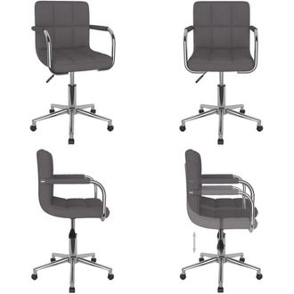 vidaXL Esszimmerstuhl Drehbar Taupe Stoff - Vidaxl