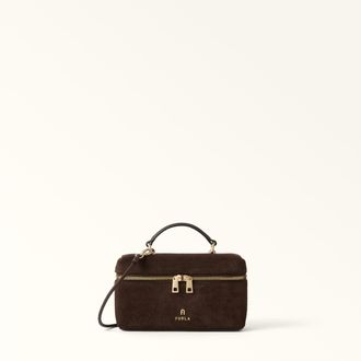 Furla Camelia Mini-tasche Toni Cioccolato Braun Wildleder Damen