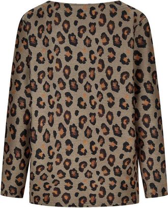 Doris Streich Sweatshirt mit Leo-Print aus Wirkware