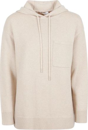Max Mara Femme, Sweatshirts et sweats &agrave; capuche, Beige, Taille: 42 FR Liana Hooded Sweater